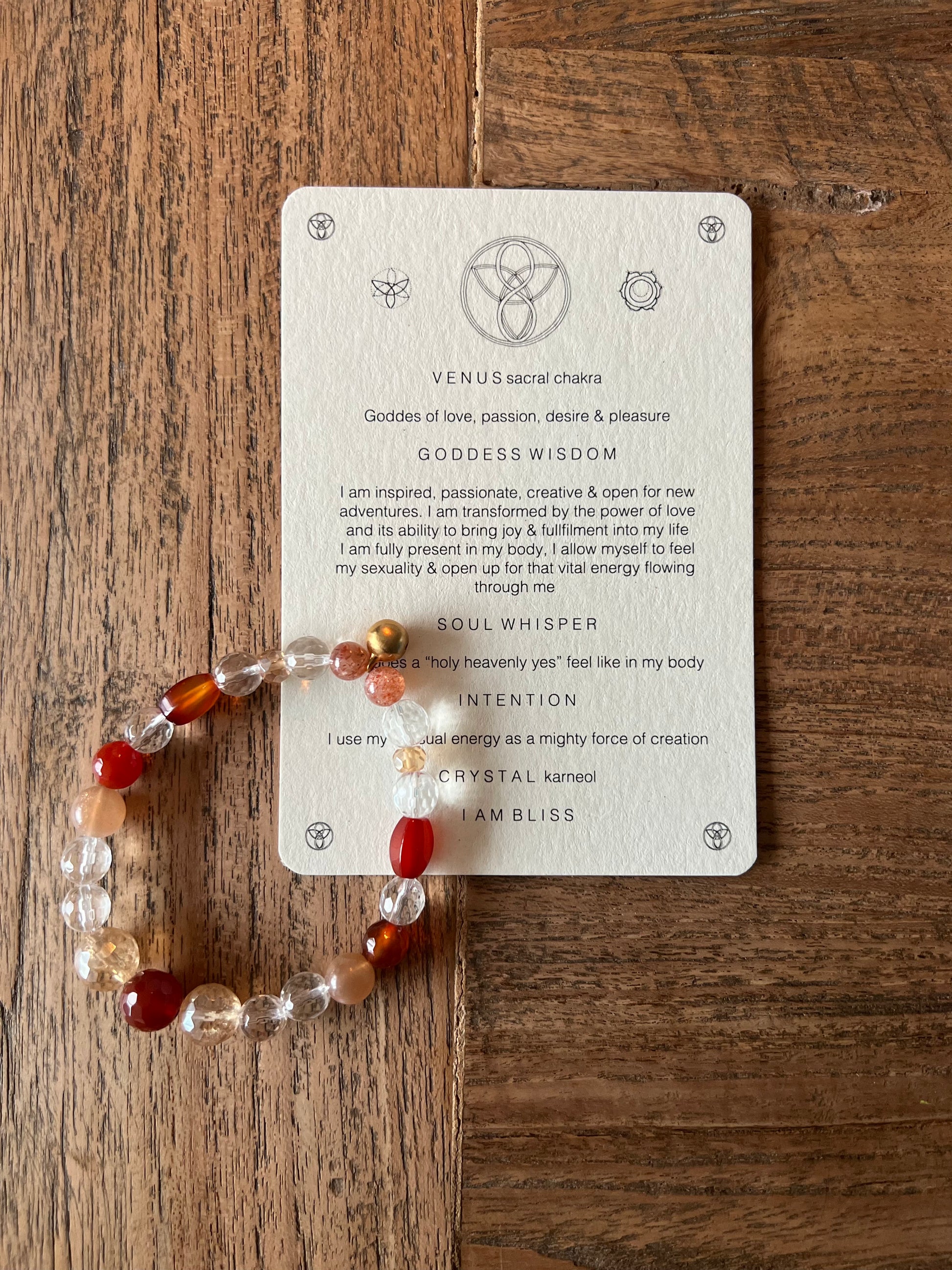 GODDESS VENUS BRACELET for the Sacral Chakra. – HAPPY HEART